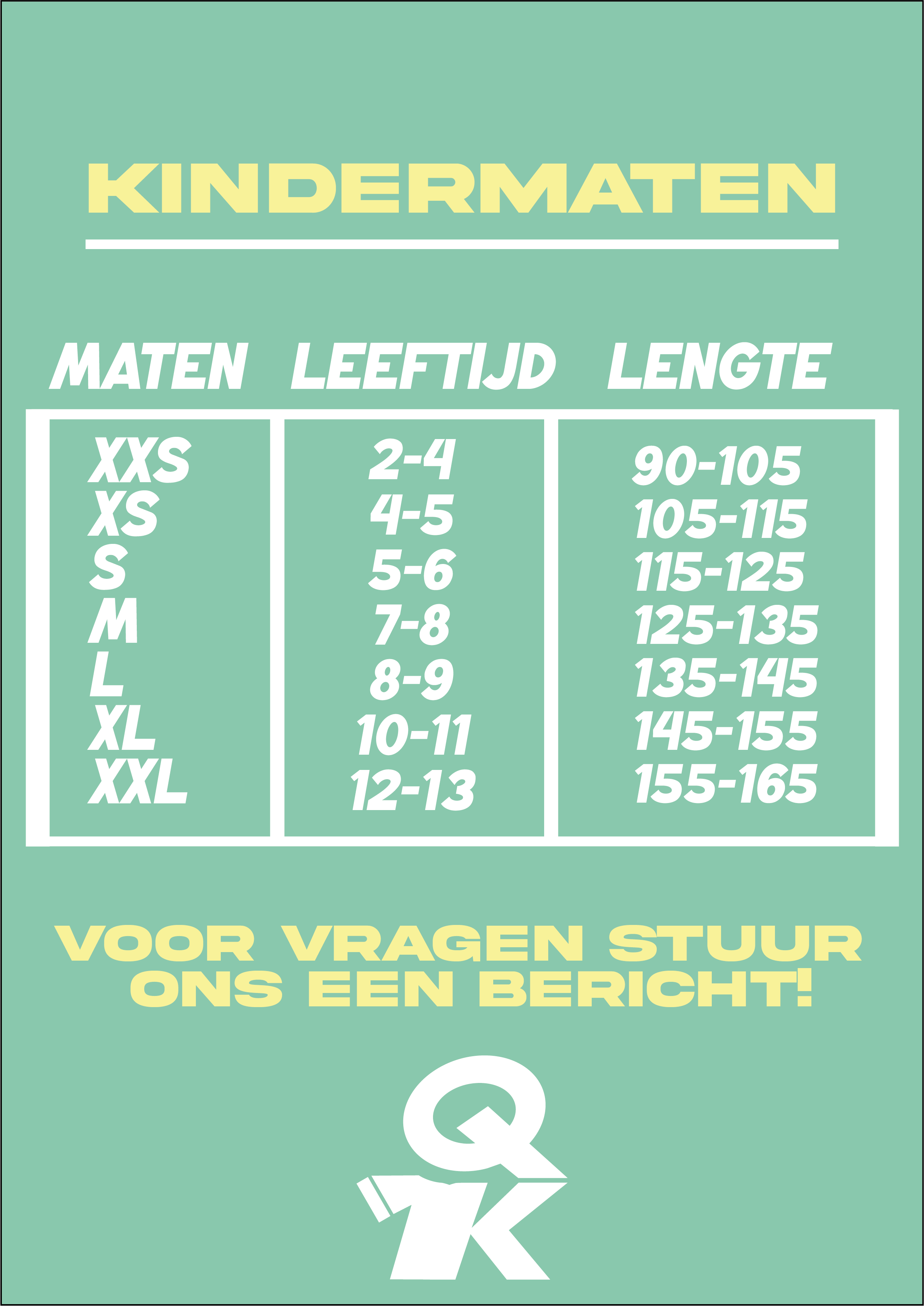 MATENTABEL KIDS – Quality Kits NL